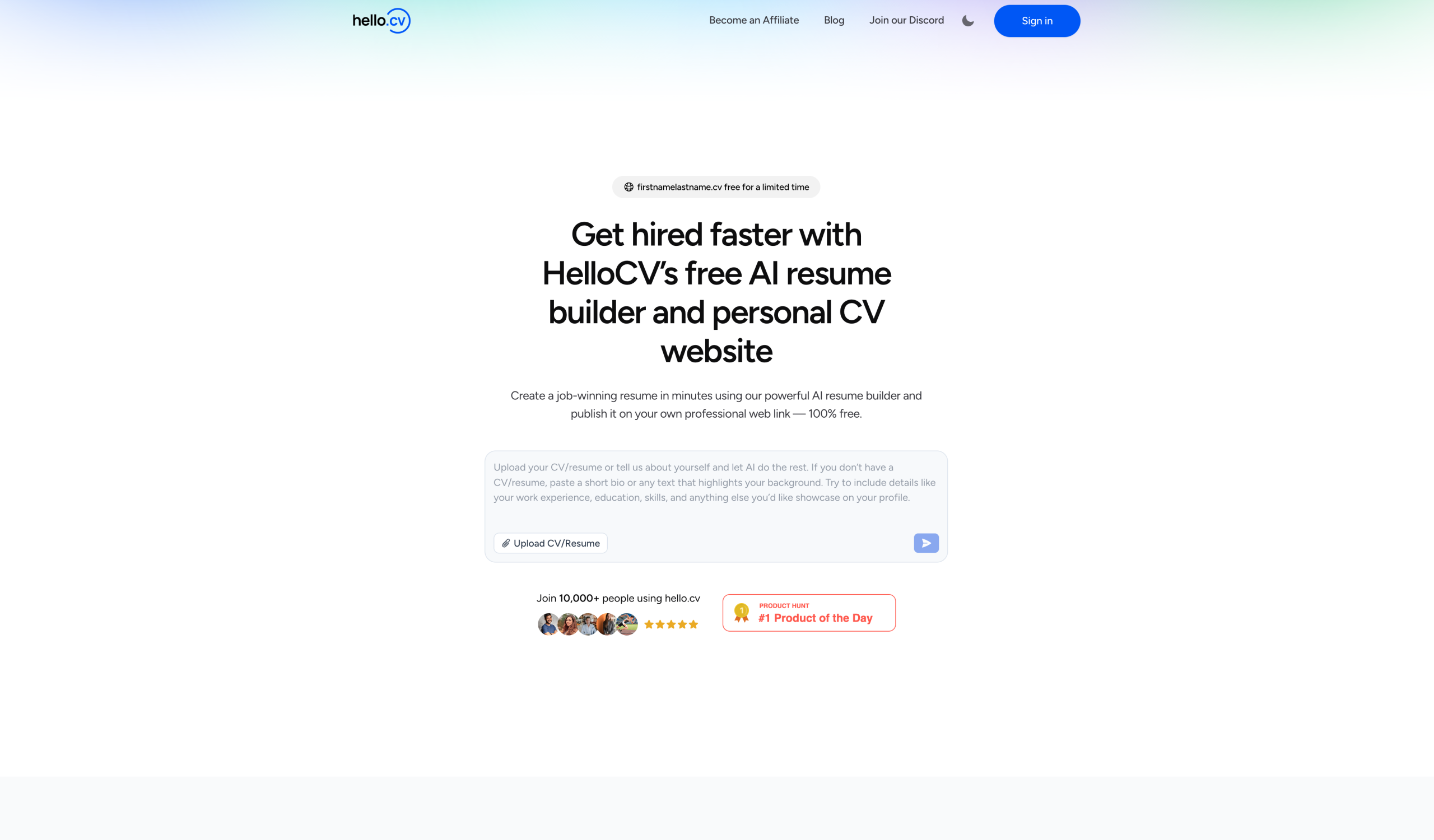 HelloCV: The AI-Powered Resume and Profile Builder Optimized for Modern Job Seekers | ChatGate
