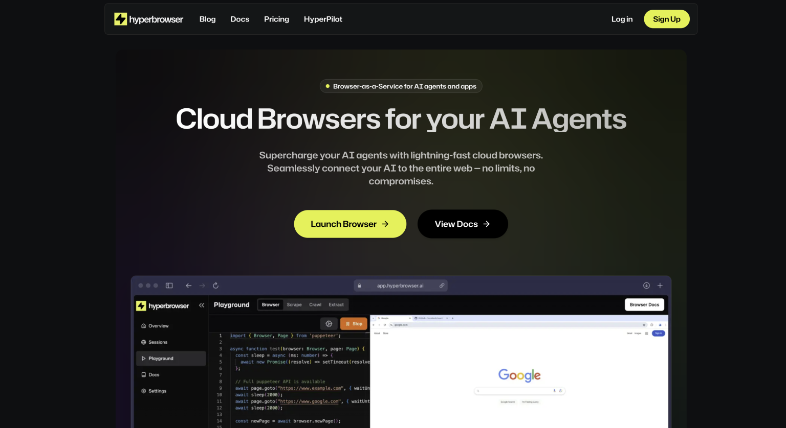 Hyperbrowser: Cloud Browsers for AI Agents | ChatGate