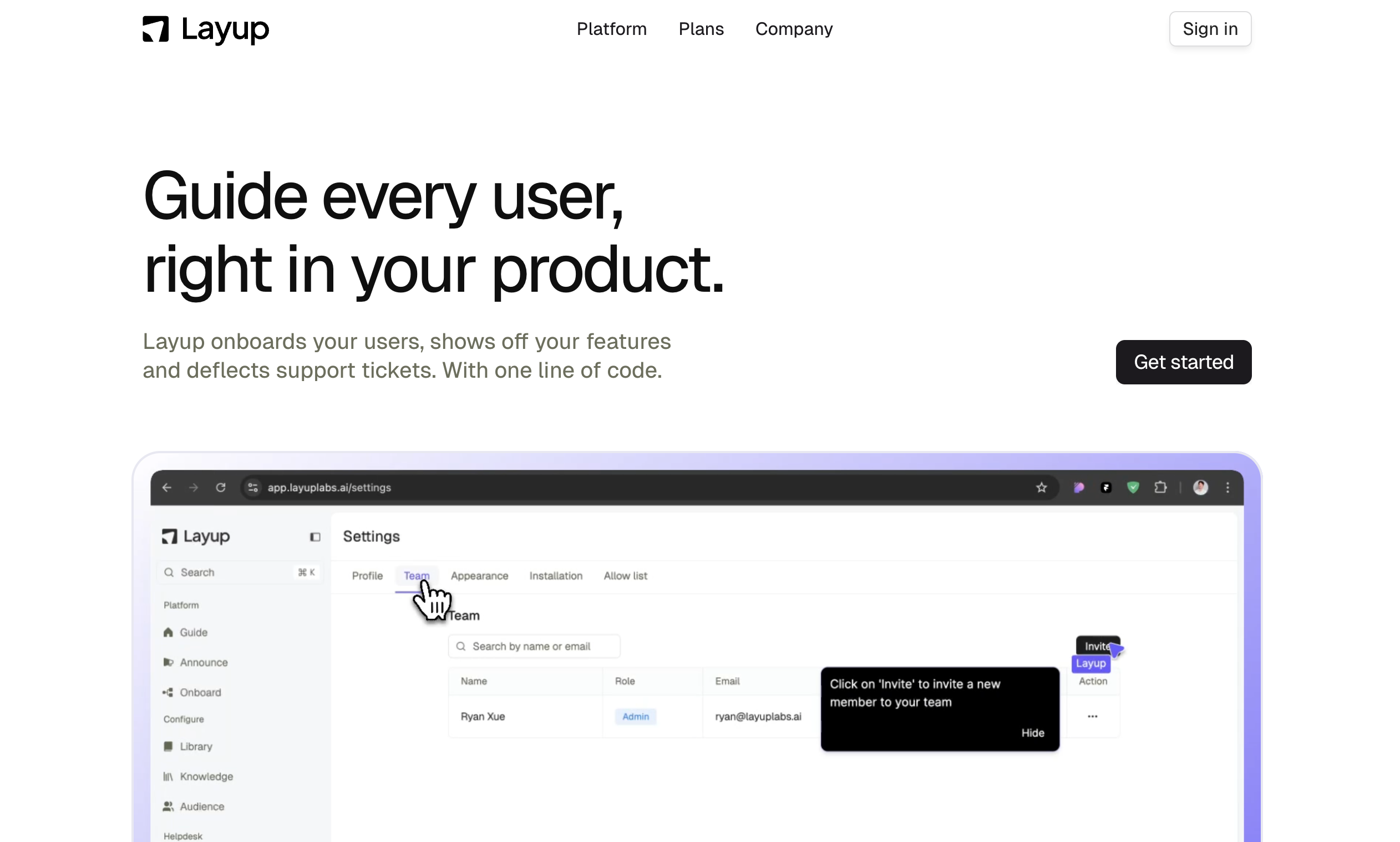 Layup: AI Second Cursor Guides Users In-App | ChatGate