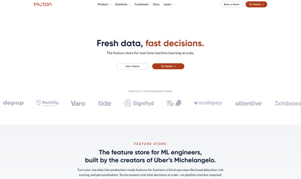 Tecton: The Real-Time Feature Store Powering Enterprise-Grade Machine Learning - ChatGate