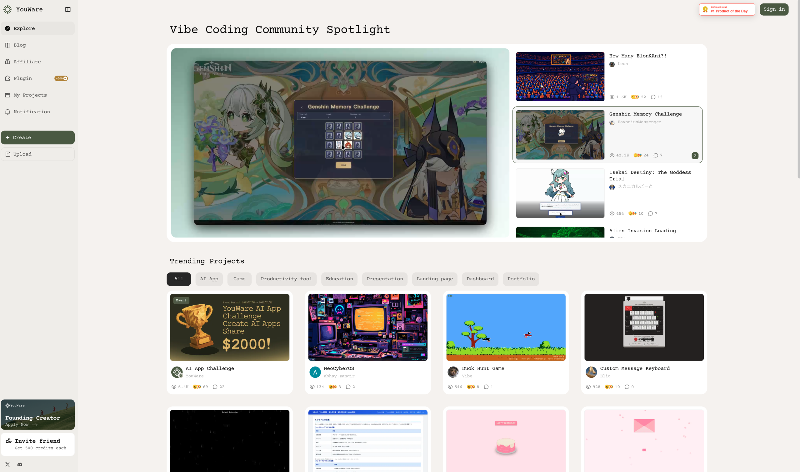 YouWare: The AI-Powered Coding Community for Creators | ChatGate