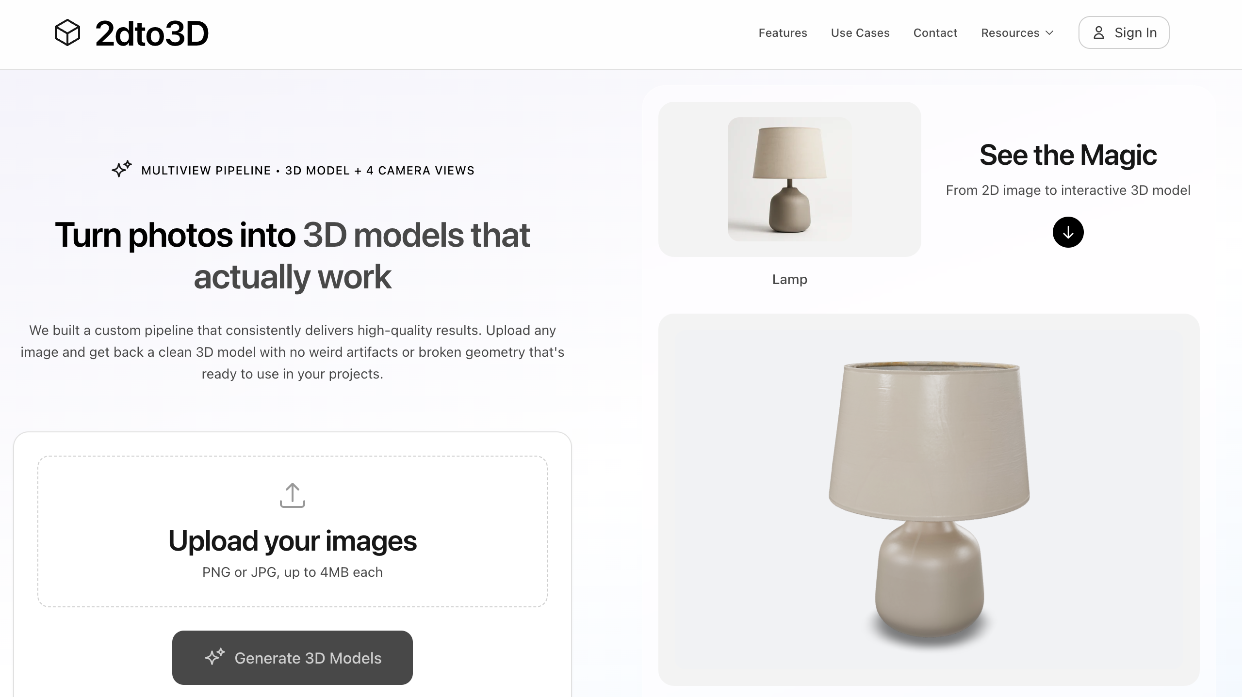 2dto3D: Turn Photos Into Clean, Usable 3D Models | ChatGate