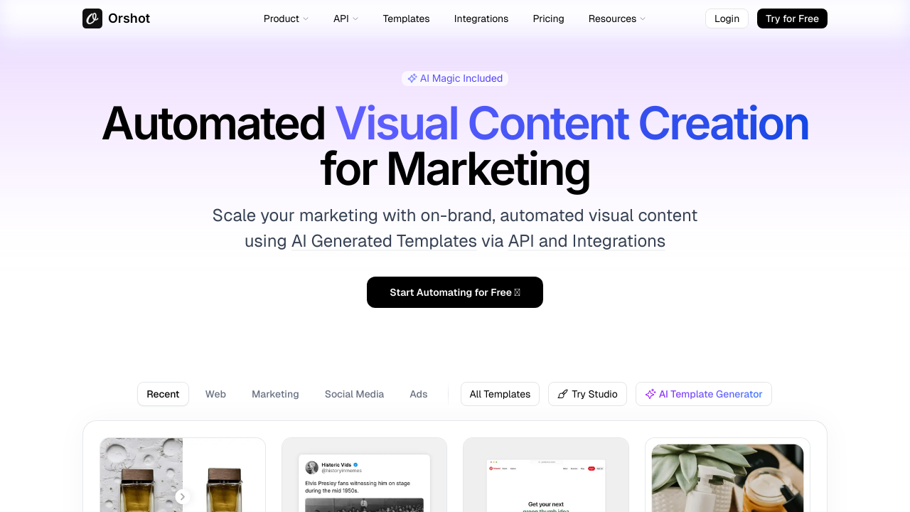 Orshot: The AI-Powered Platform Transforming Automated Visual Content Creation for Marketing ...