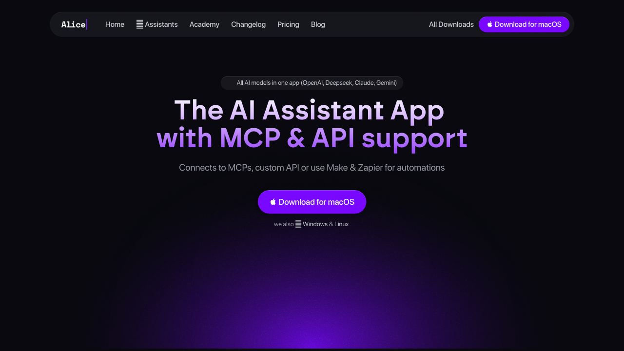 Alice: The Unified AI Assistant App for Modern Productivity | ChatGate