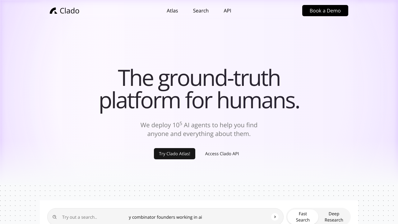 Clado: The Ground-Truth AI Platform for Deep People Search and ...