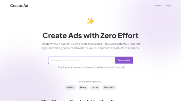Create.Ad: The AI-Powered UGC Ad Generator Transforming E-commerce ...