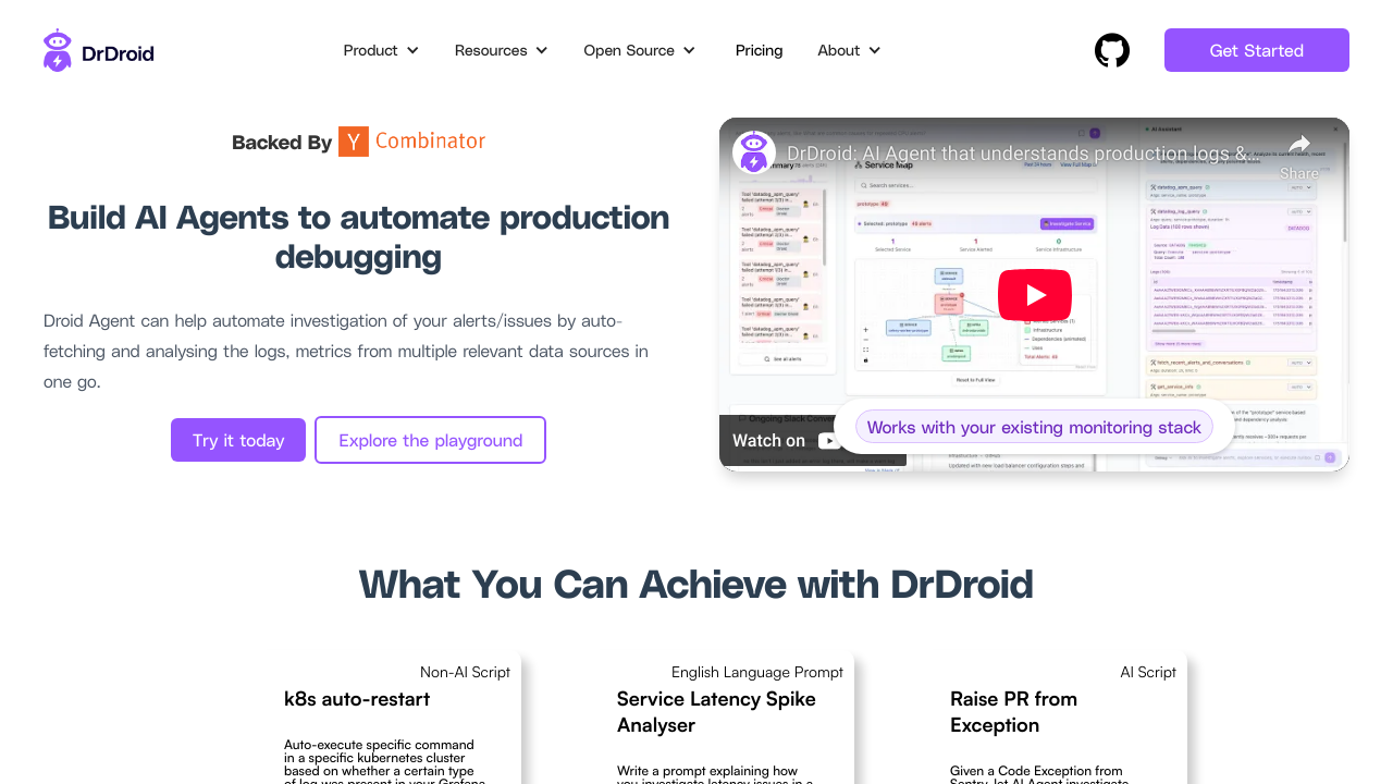 DrDroid: Transforming Production Monitoring with AI-Powered Observability | ChatGate