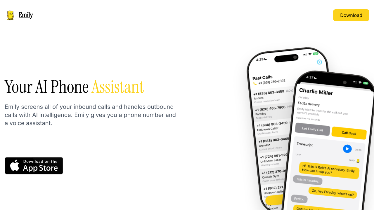 Emily: The AI Phone Assistant Optimizing Communication for Modern ...