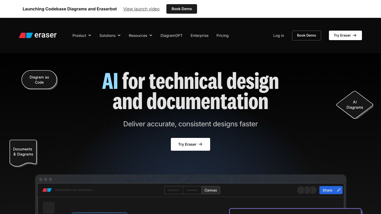 Eraser: Diagram-as-Code AI Co-Pilot for Fast Technical Design | ChatGate