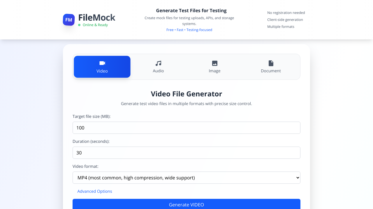 FileMock: Free Mock File Generator for Testing & Development | ChatGate