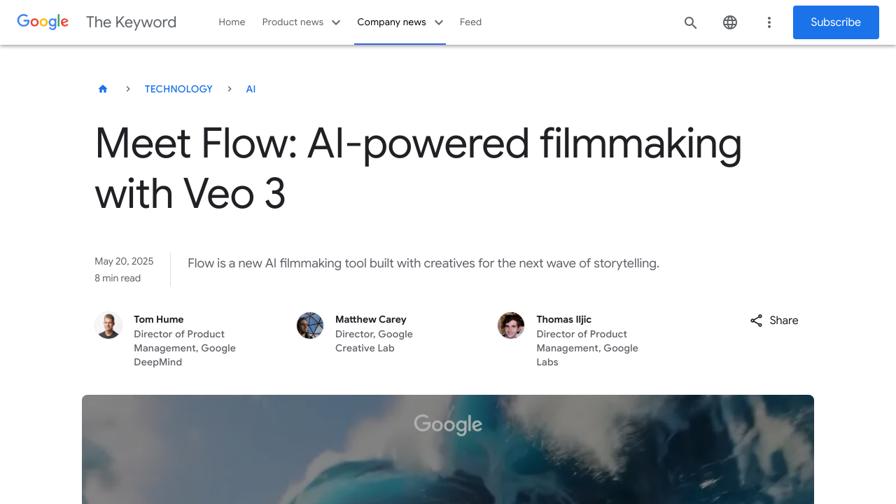 Google Flow: The AI Filmmaking Tool Transforming Creative Storytelling ...