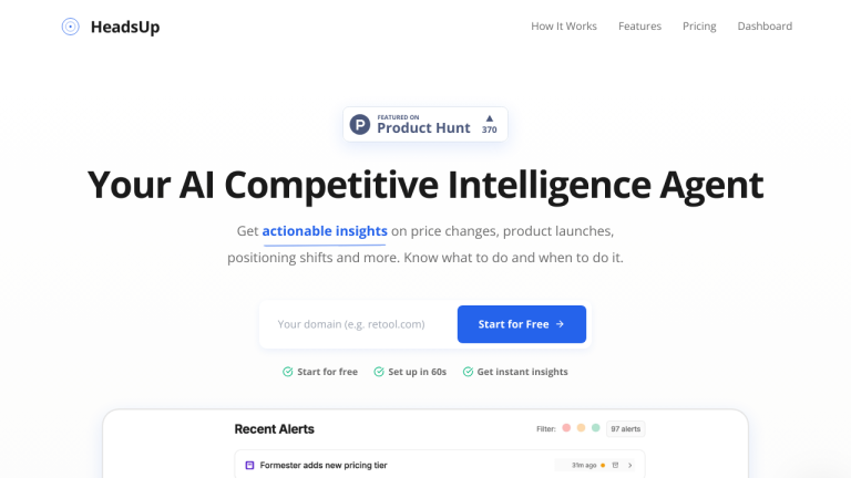 HeadsUp: The AI-Driven Competitive Intelligence Agent Transforming Market Monitoring | ChatGate