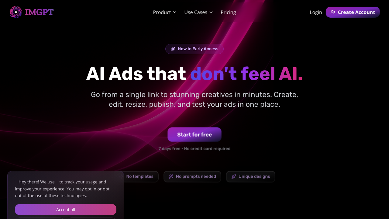 IMGPT: Turn Any URL Into High-Converting Ad Creatives | ChatGate