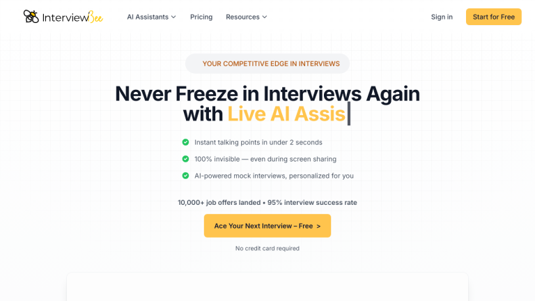 InterviewBee: Real-Time AI Assistant for Interview Success | ChatGate