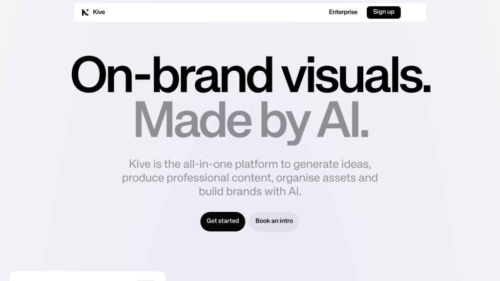 Kive: AI-Powered Platform for On-Brand Visual Creation | ChatGate
