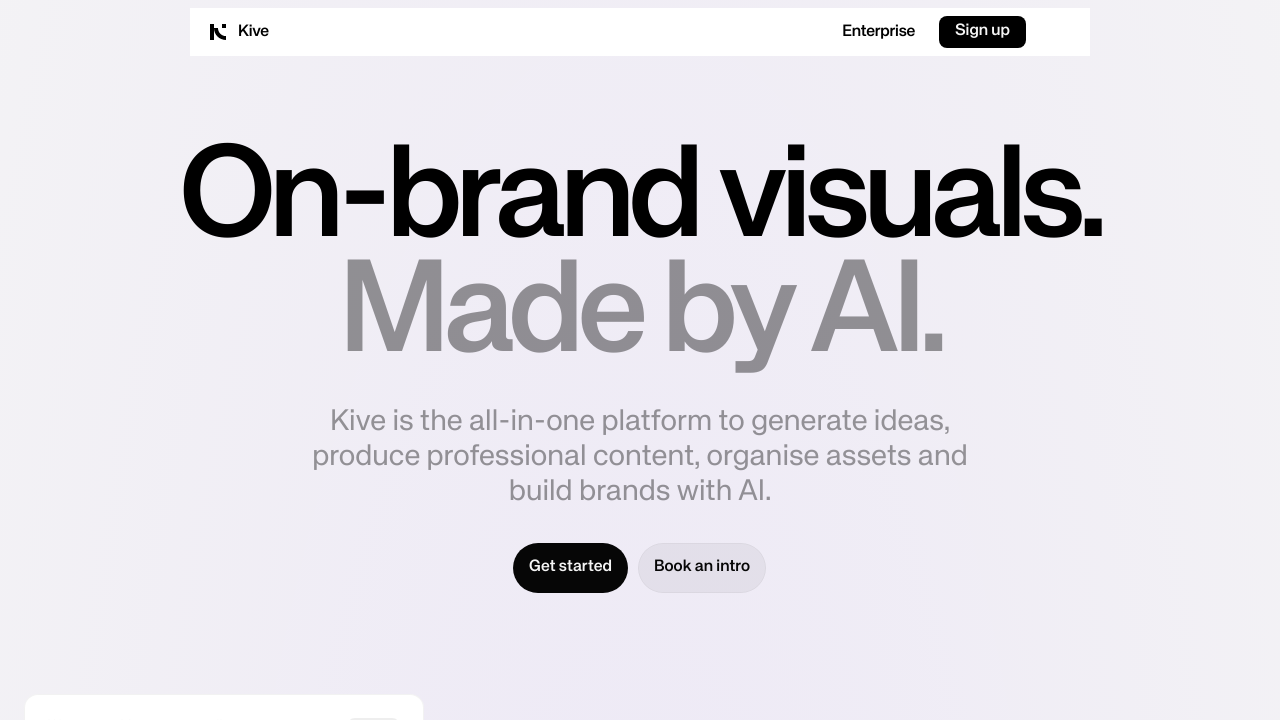 Kive: AI-Powered Platform for On-Brand Visual Creation | ChatGate