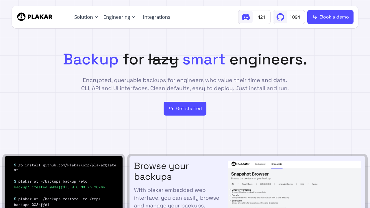 Plakar: Secure, Queryable Backups for Time-Conscious Engineers | ChatGate