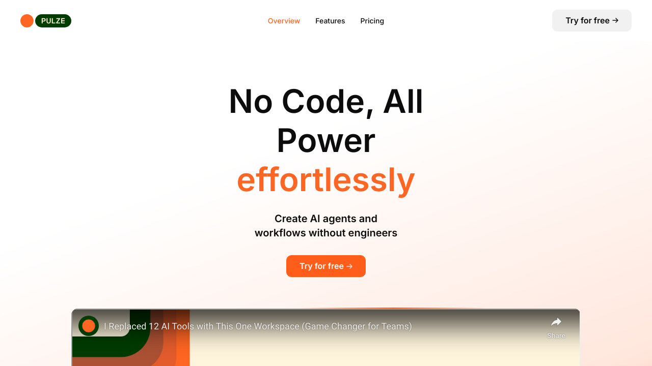 Pulze.ai: No‑Code AI Agents and Workflows for Teams | ChatGate