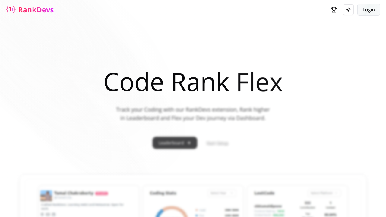 RankDevs: A Comprehensive Platform to Track, Rank, and Showcase Your ...