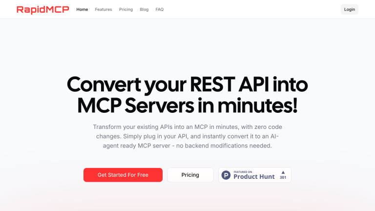 RapidMCP: Instantly Transform REST APIs into MCP Servers for AI Agent ...