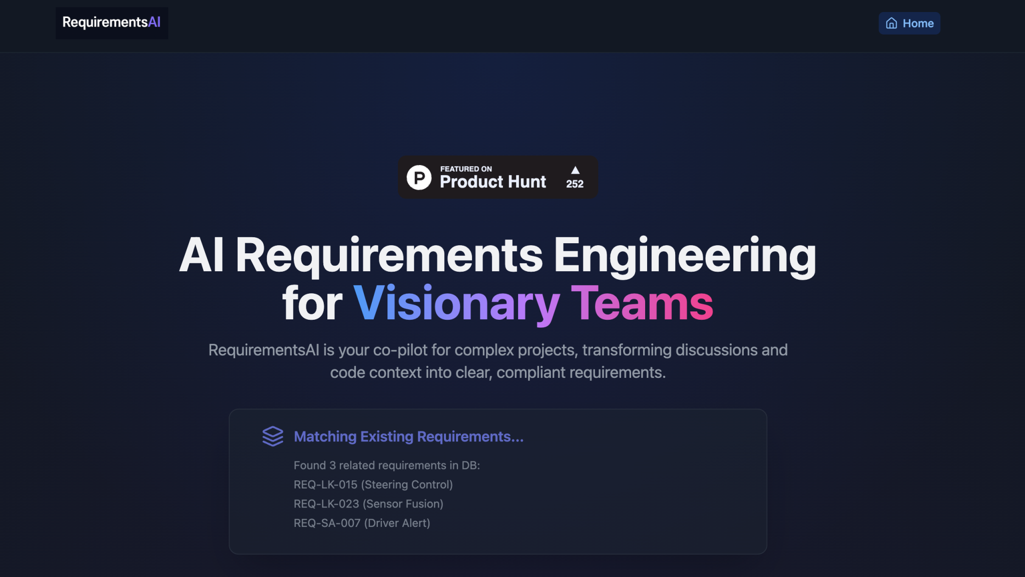 RequirementsAI: Transforming Meeting Transcripts into Structured ...