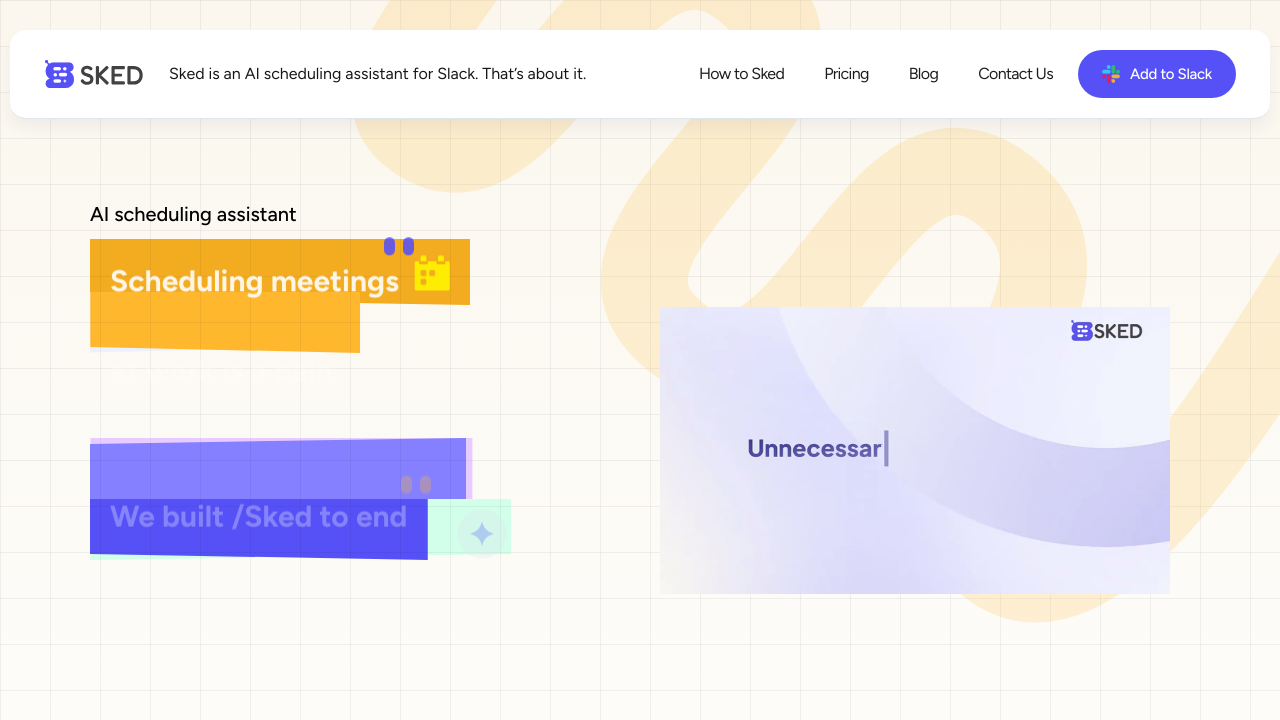 Sked: The AI Scheduling Assistant for Slack | ChatGate