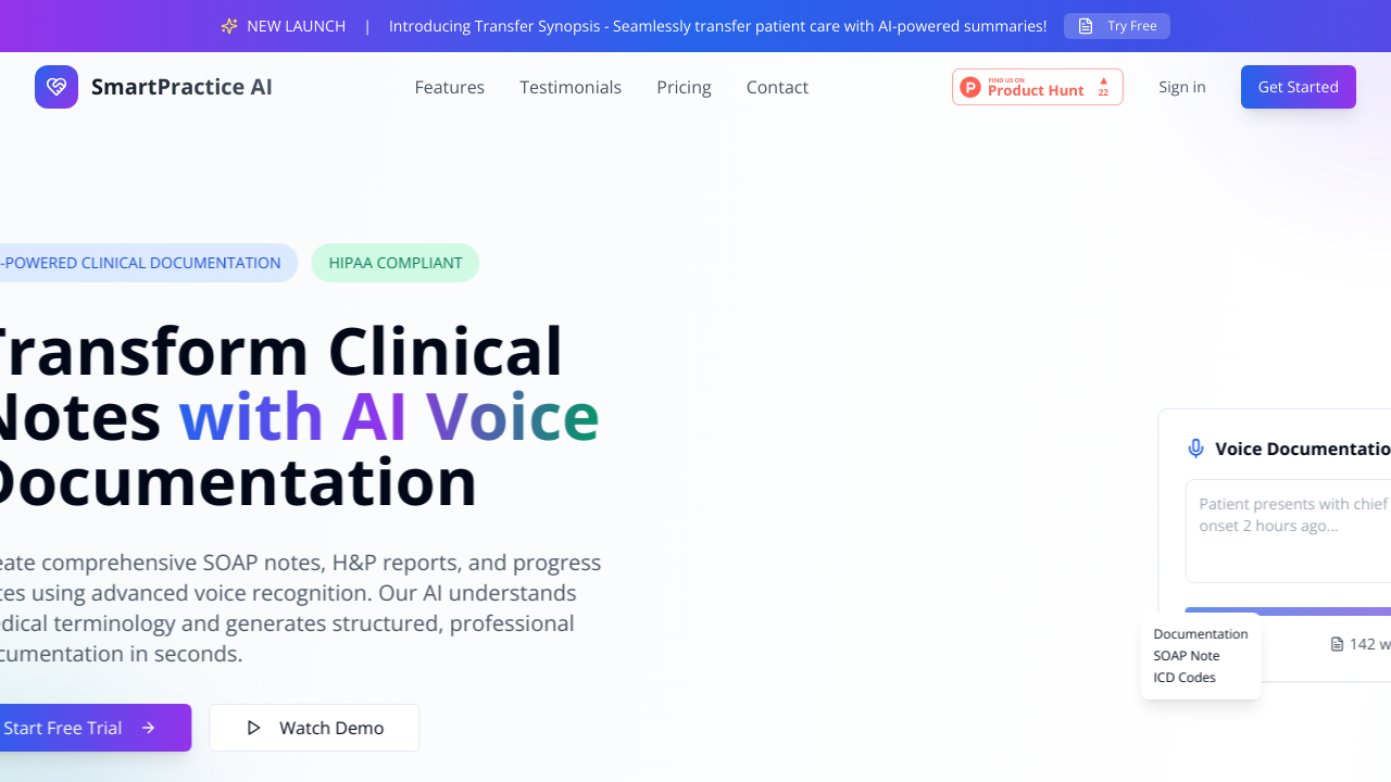 SmartPractice AI: Transforming Clinical Documentation with AI-Powered Voice Recognition | ChatGate