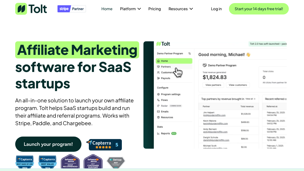 Tolt: The Definitive Affiliate Marketing Platform for SaaS Startups | ChatGate