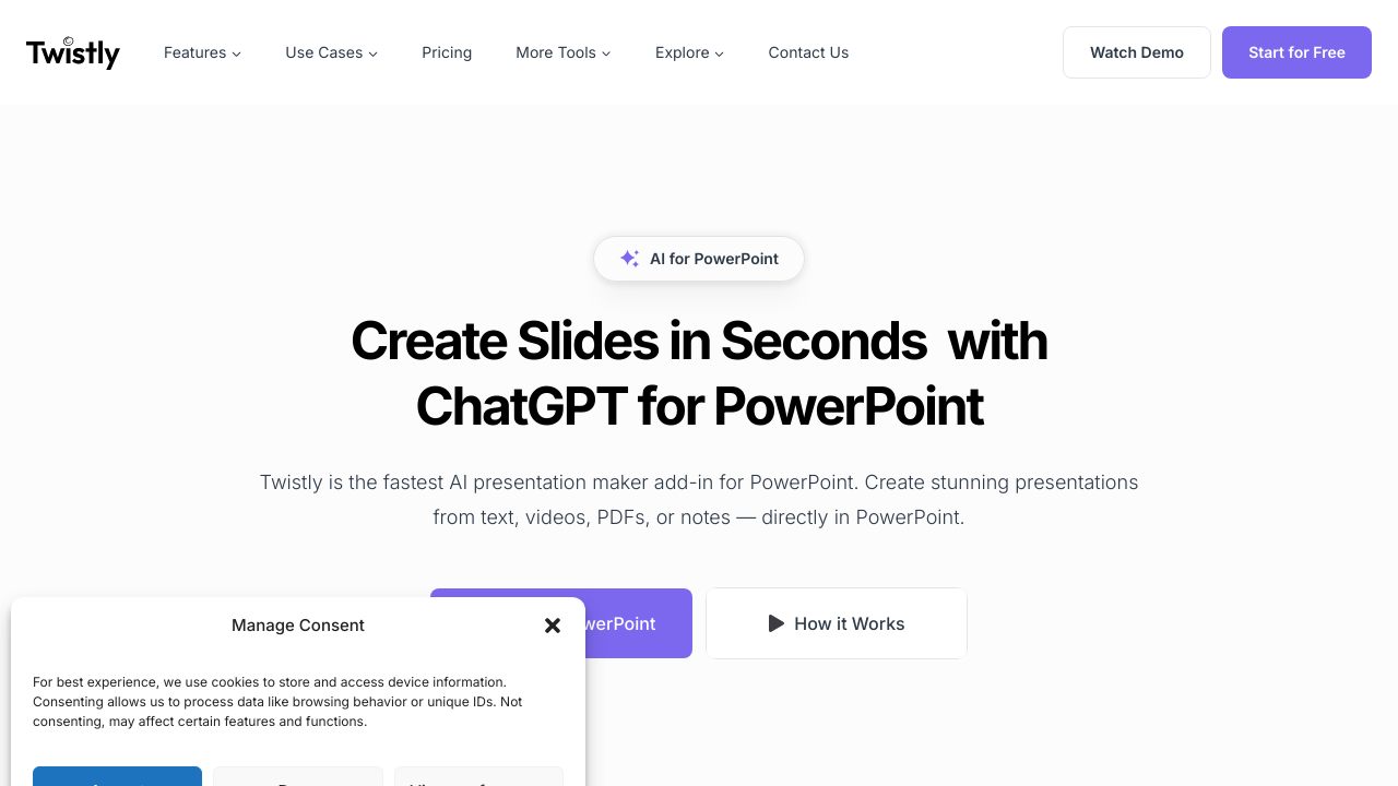 Twistly: ChatGPT-Powered Slides in PowerPoint | ChatGate