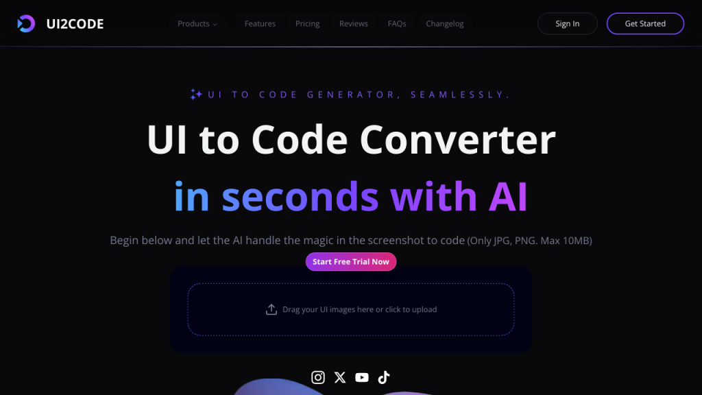 ui2code: AI Converts UI Designs to Code | ChatGate
