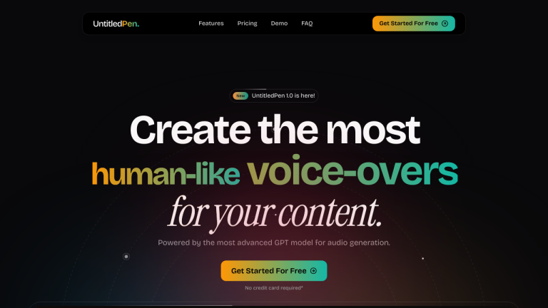 UntitledPen: The Next Generation AI Voice and Content Engine for Creators | ChatGate