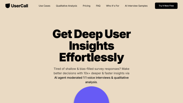 UserCall: Transforming Qualitative Research with AI-Moderated Voice Interviews | ChatGate