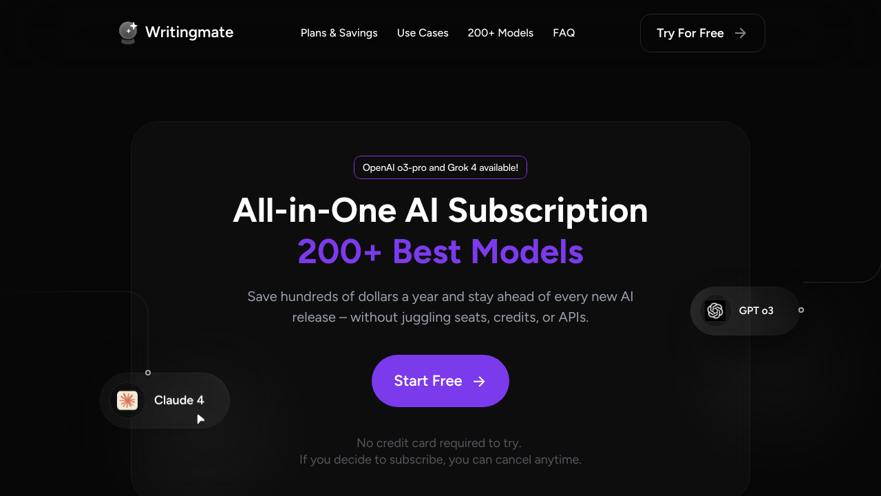 Writingmate: An In-Depth Review of the All-in-One AI Platform with 200+ Models | ChatGate