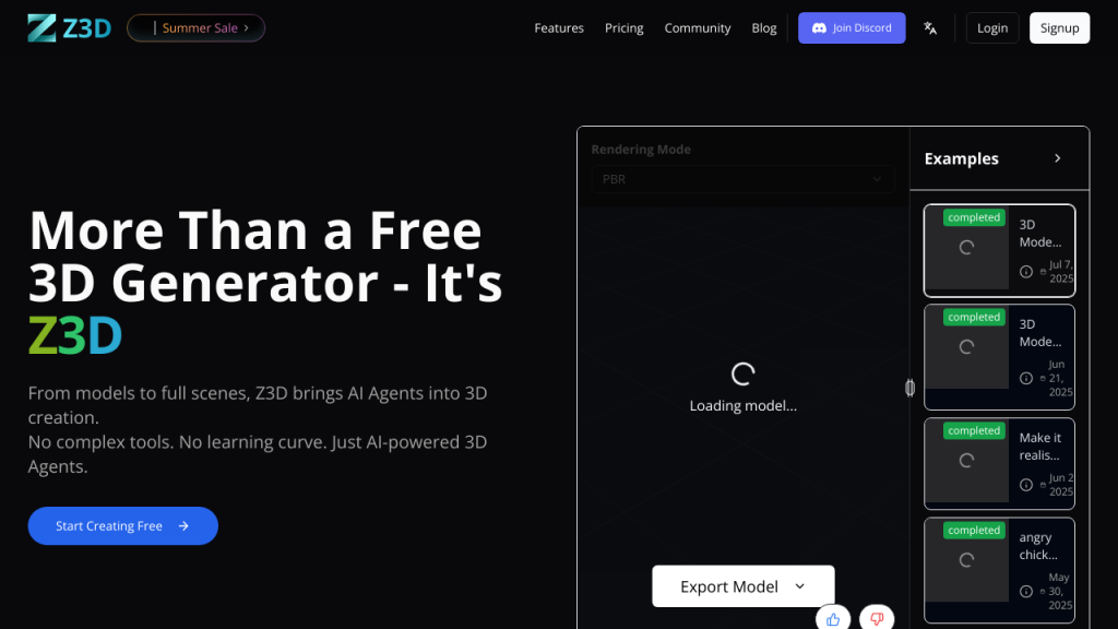 Z3D: AI-Powered 3D Model Generator with Text-to-3D Creation | ChatGate