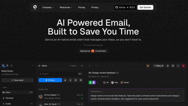 Zero Email: The AI-Native Email Client for Power Users | ChatGate