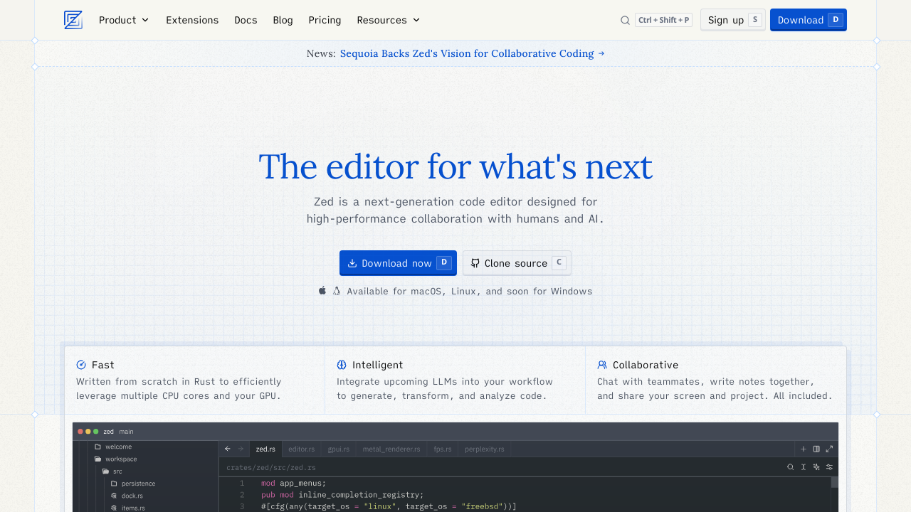 Zed: Lightning-Fast Collaborative Coding with AI | ChatGate