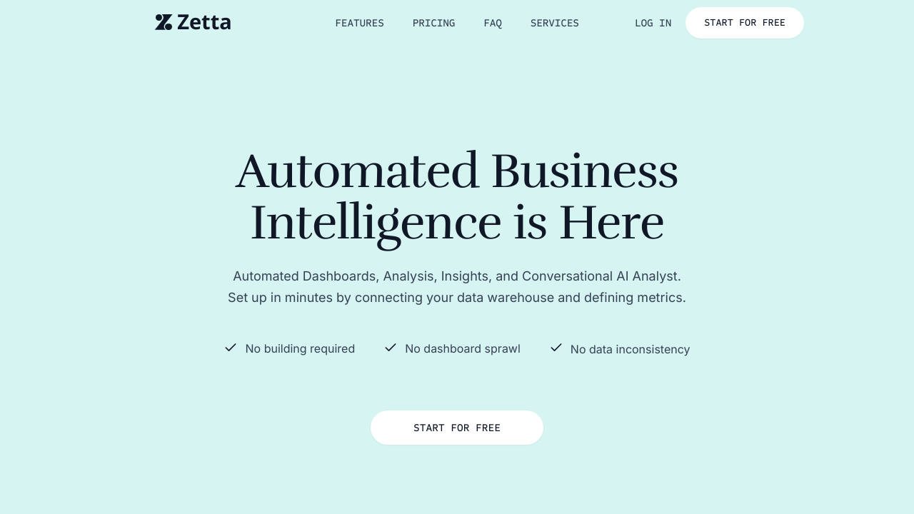 Zetta: Transforming Data Analytics with Automated Business Intelligence
