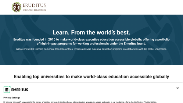 Eruditus: University-Backed Executive Programs | ChatGate