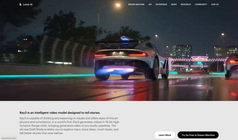 Luma AI Ray3: Reasoning HDR Video for Creators | ChatGate