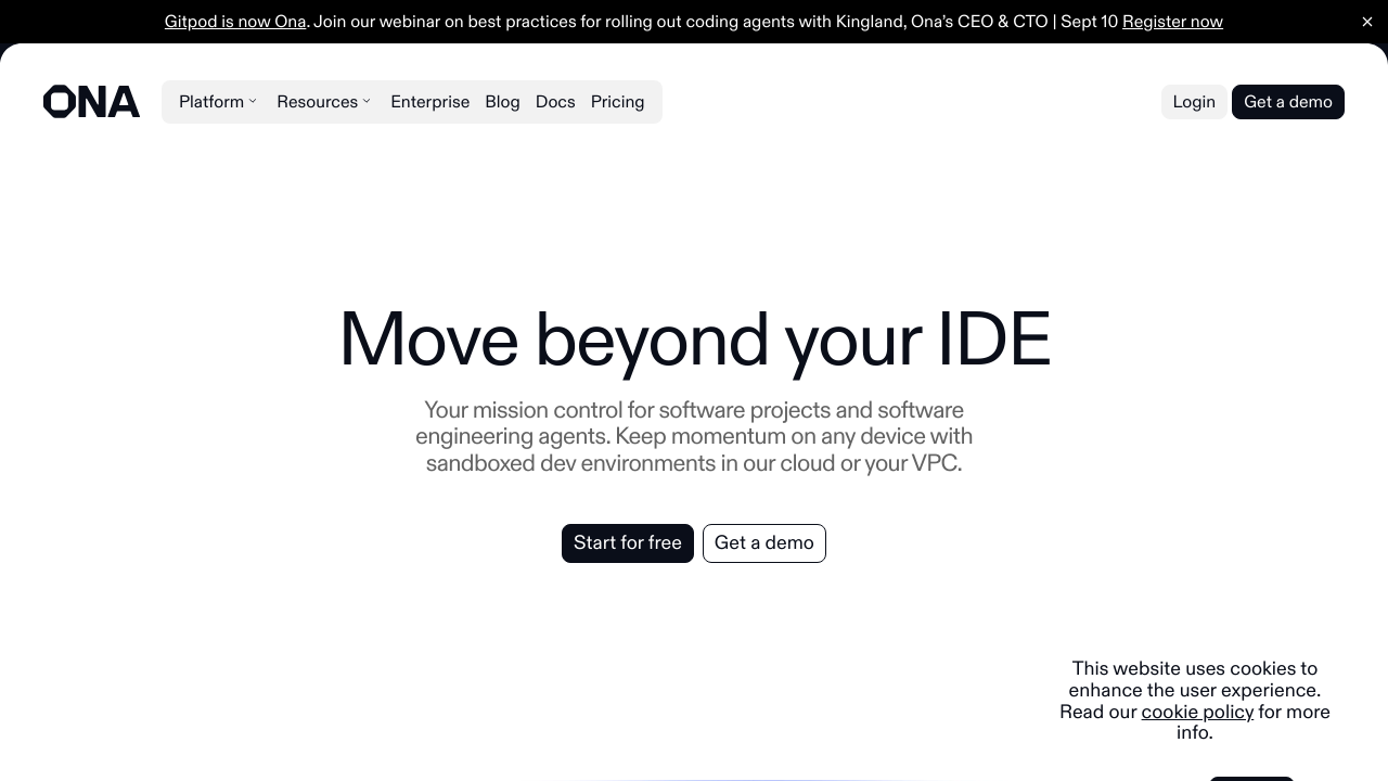 Ona: Mission Control for AI Software Agents | ChatGate