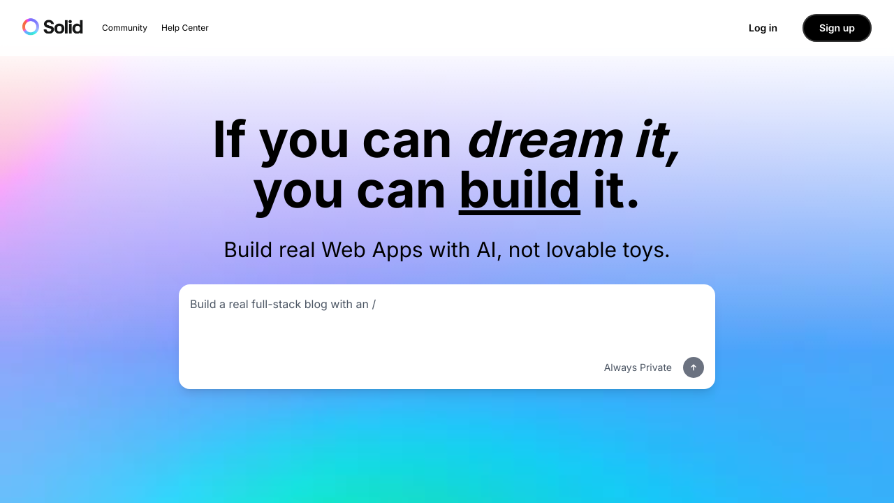 Solid: AI That Builds Real Web Apps | ChatGate
