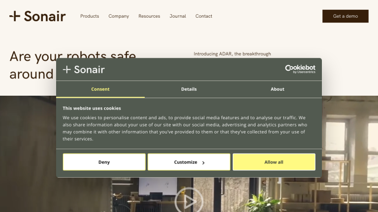 Sonair ADAR: Safe 3D Ultrasonic Sensing for Robots | ChatGate
