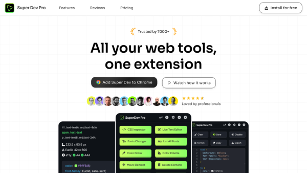 SuperDev Pro: 16-in-1 Browser Toolkit for Faster Web Builds | ChatGate
