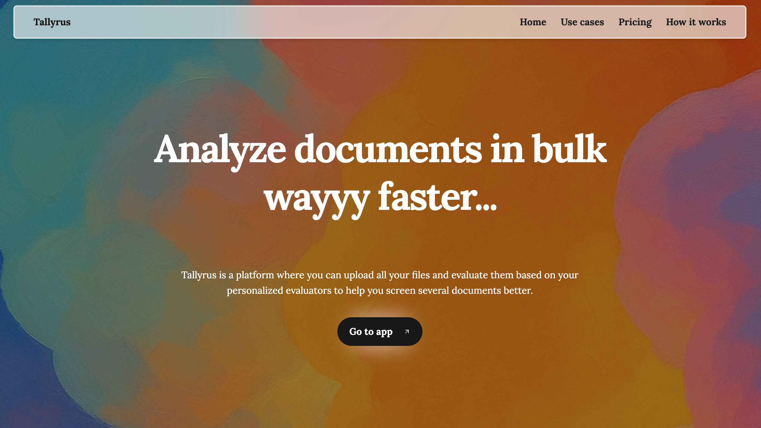 Tallyrus: Bulk AI Document Screening for Consistent Reviews | ChatGate