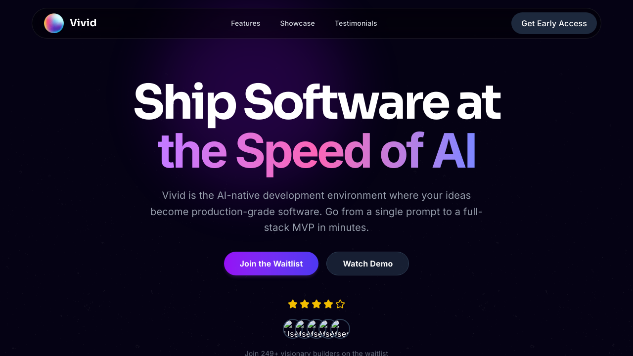 Vivid: Ship full‑stack MVPs from a single prompt | ChatGate