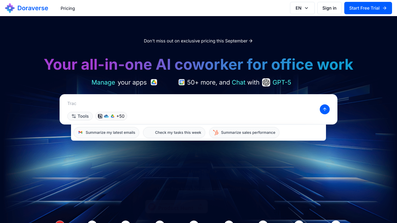 Doraverse: Your all‑in‑one AI coworker for office work | ChatGate