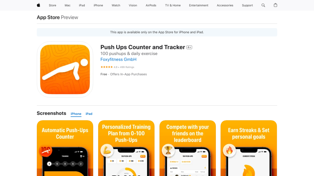 100 Push-Ups: Auto Counter, Plans, Leaderboards | ChatGate
