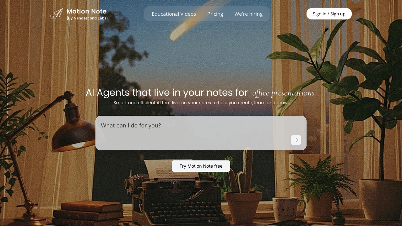 Motion Note: Turn Notes and PDFs into Videos with AI | ChatGate