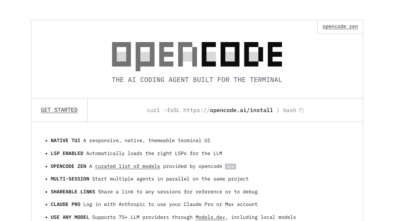 opencode: Terminal AI agent with multi-model support | ChatGate