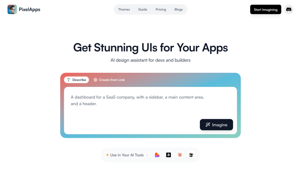 PixelApps: Generate Polished UIs for AI Builders | ChatGate